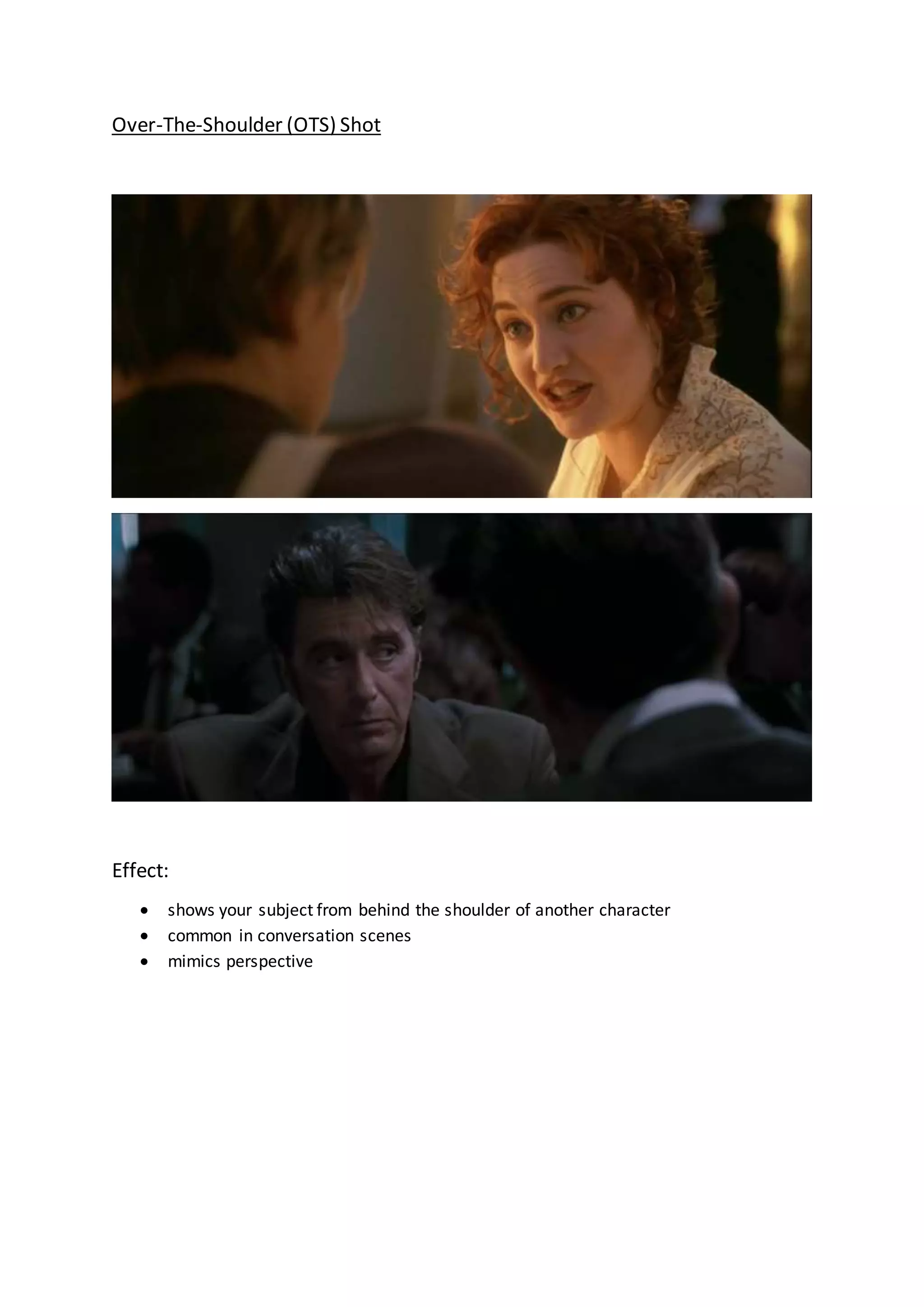 Camera shots, angles, framing, movements & lighting | DOCX