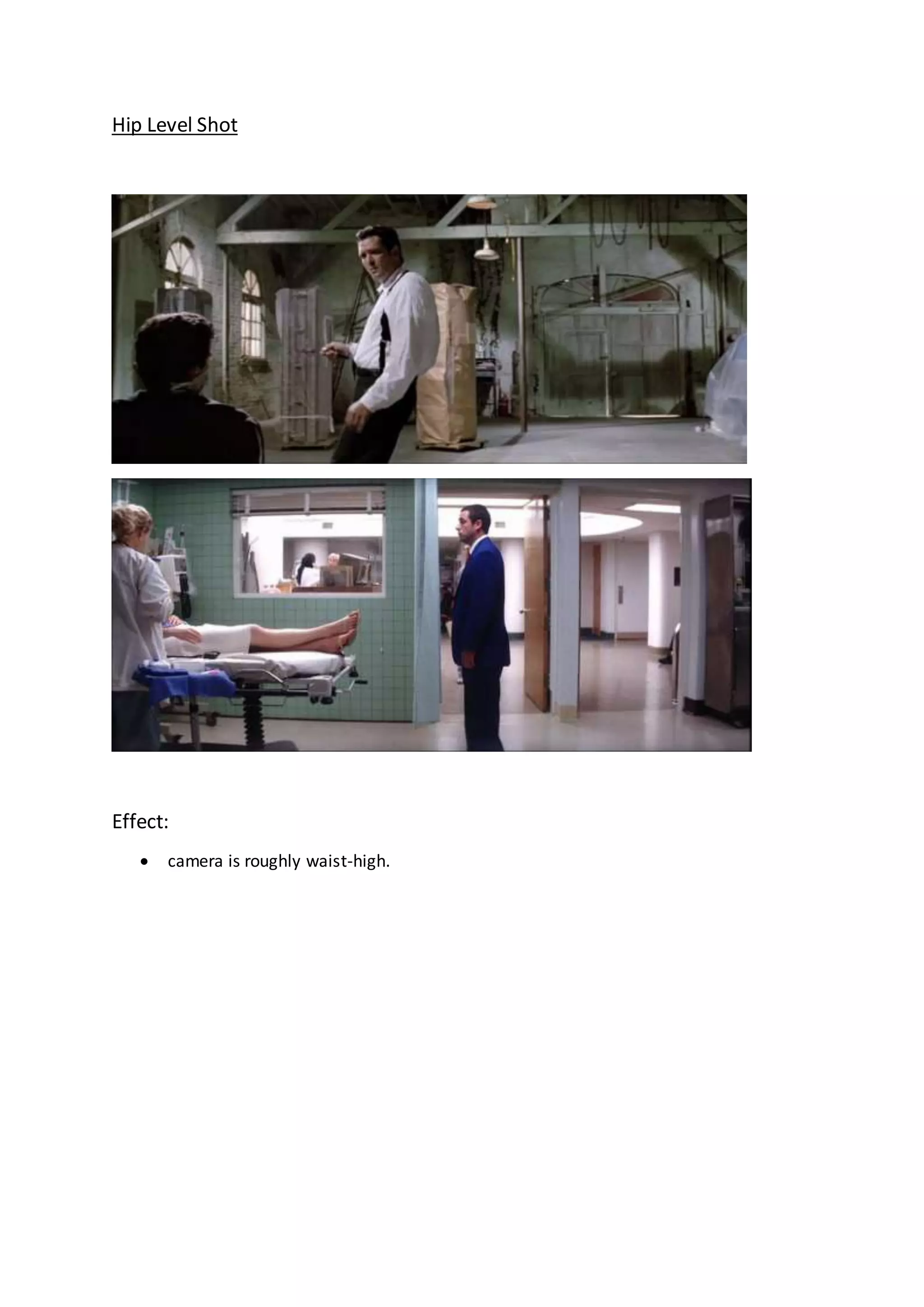 Camera shots, angles, framing, movements & lighting | DOCX