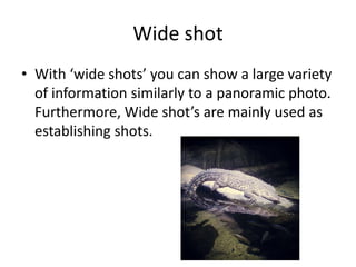 Camera shots, angles, motion and composition | PPTX | Photography ...
