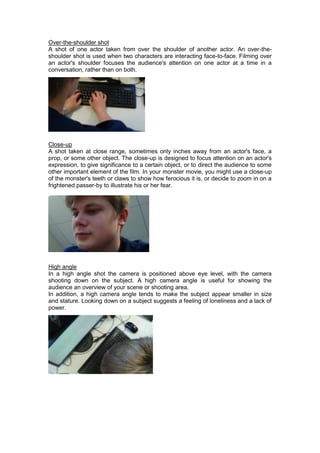 Camera shot types and angle | DOCX