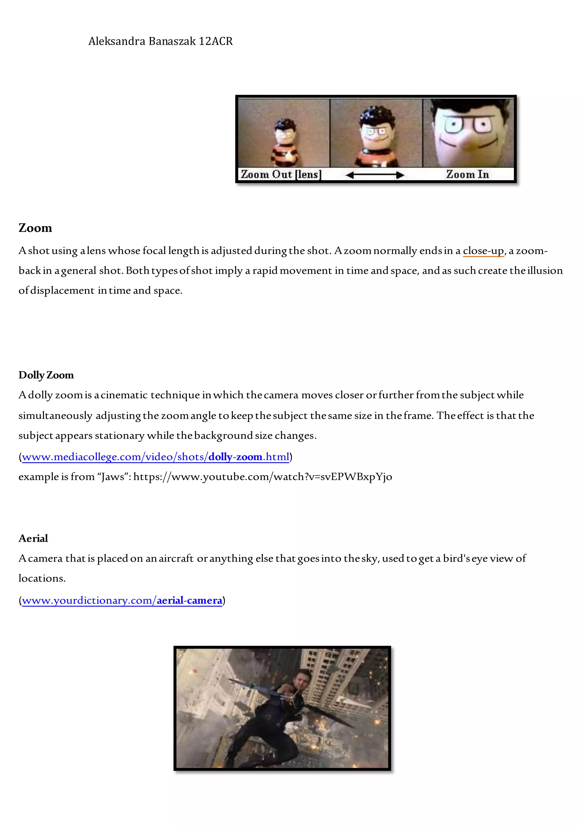 Camera techniques | DOCX