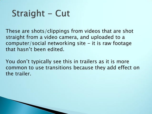 Camera Transitions and Edits | PPT