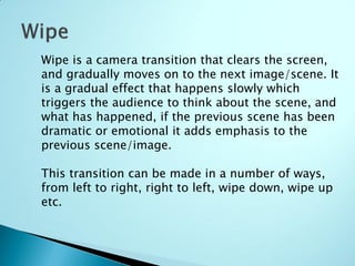 Camera Transitions and Edits | PDF | Photography | Arts and Crafts