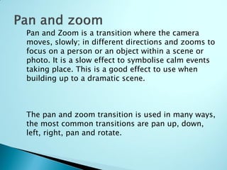 Camera Transitions and Edits | PDF | Photography | Arts and Crafts