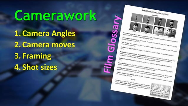 Introduction to Media Studies: Camerawork | PPTX