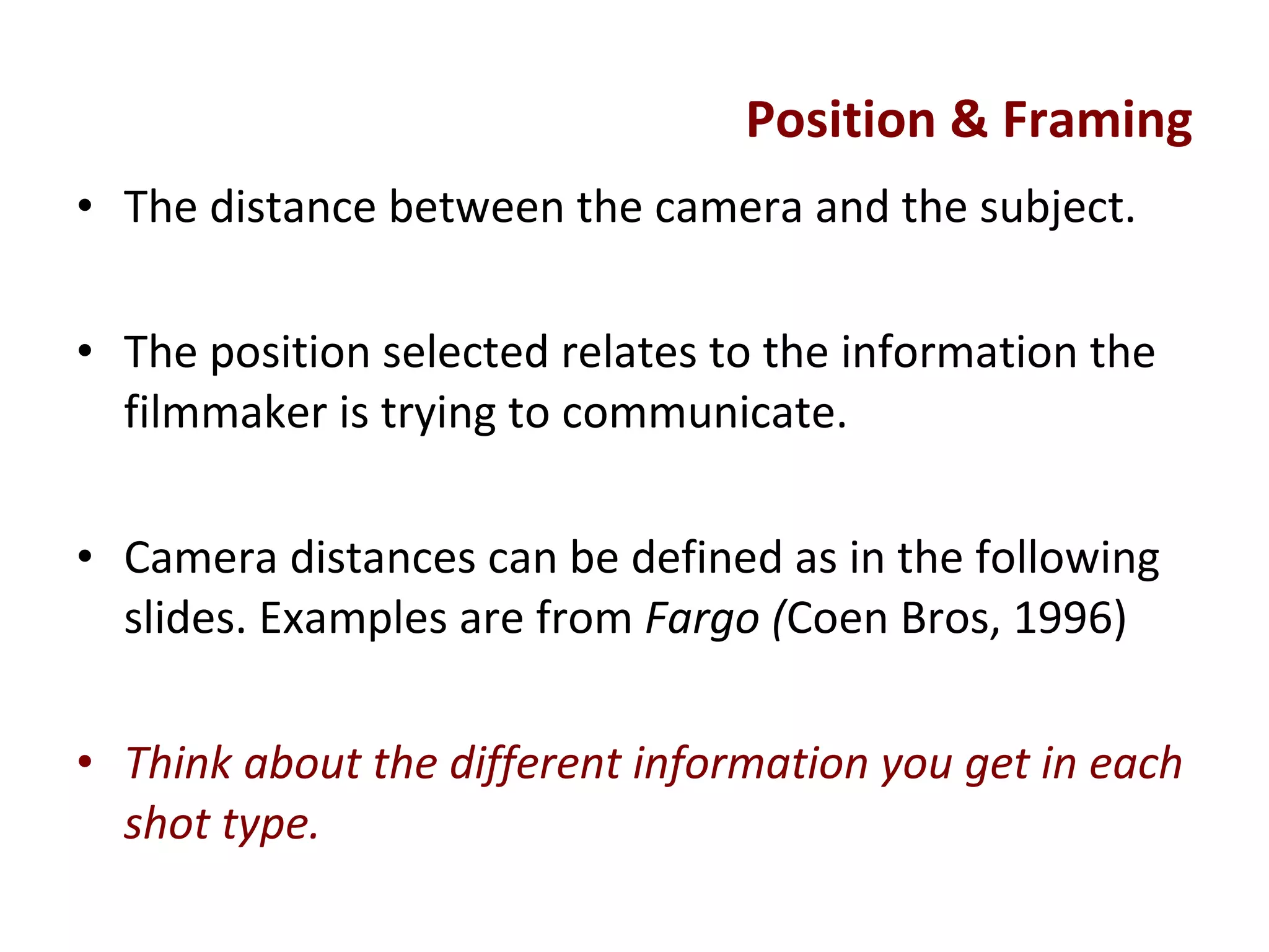 Camerawork for AS Media | PPT