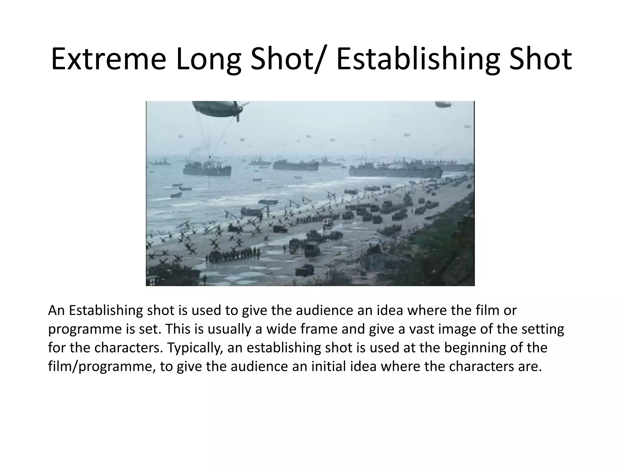 Camera work shot reference | PPTX | Video Production | Content Production
