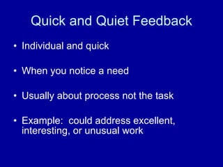 Cameron Giving Students Feedback | PPT