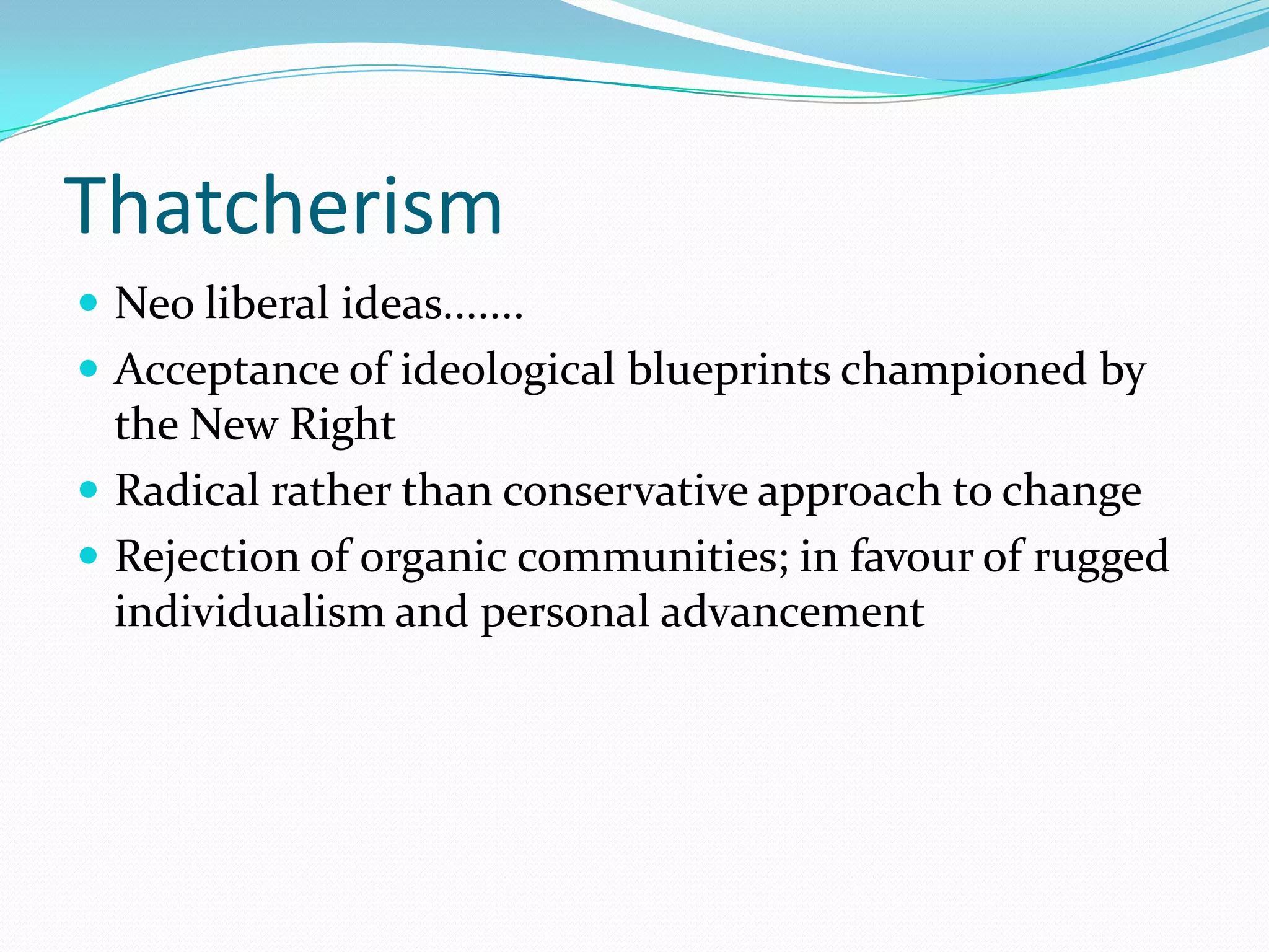 Cameron has abandoned thatcherism’ | PPTX