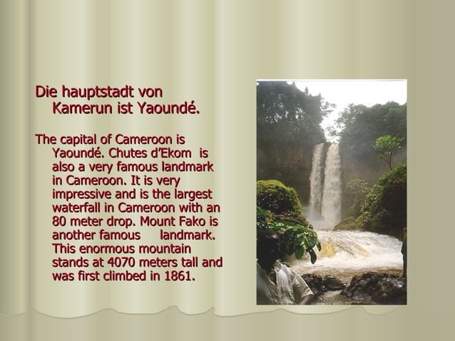 Cameroon Presentation Ed | PPT | Africa Travel | Travel Locations