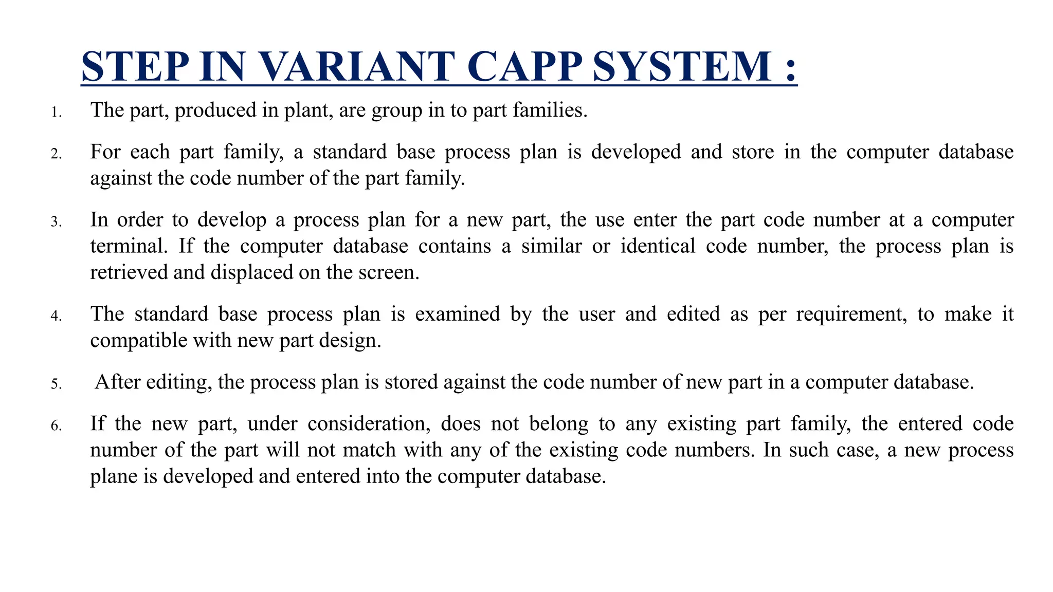 COMPUTER AIDED PROCESS PLANNING (CAPP) | PPTX