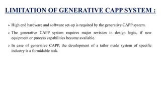 COMPUTER AIDED PROCESS PLANNING (CAPP) | PPTX