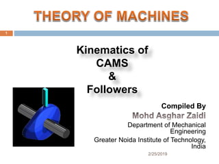 Kinematics of Cams and Follower | PPTX