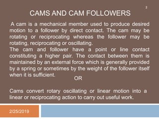 Kinematics of Cams and Follower | PPTX