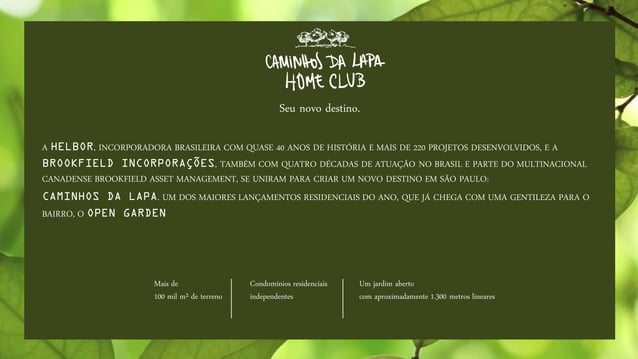 Caminhos da lapa home club_completa | PPT