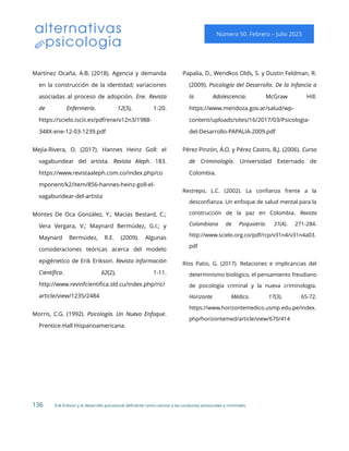 Erik Erikson y el desarrollo psicosocial deficiente como camino a las ...