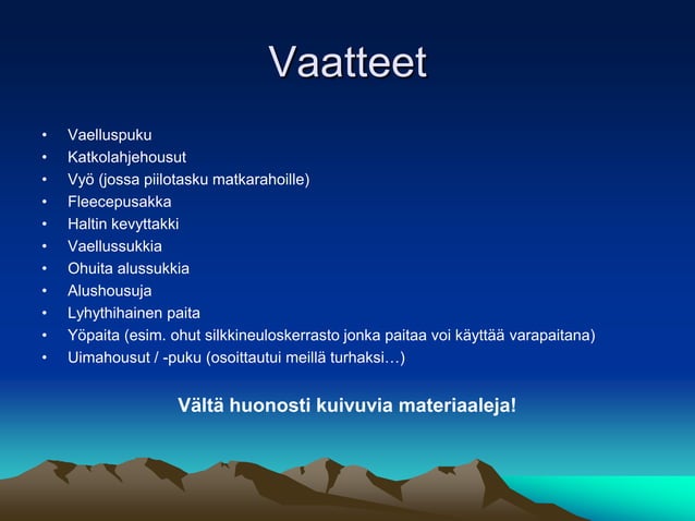 Caminolle valmistautuminen | PPT