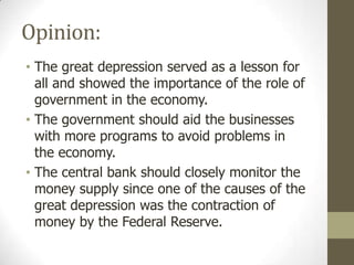 The great depression | PPTX