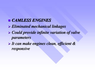 Camless engines | PPT