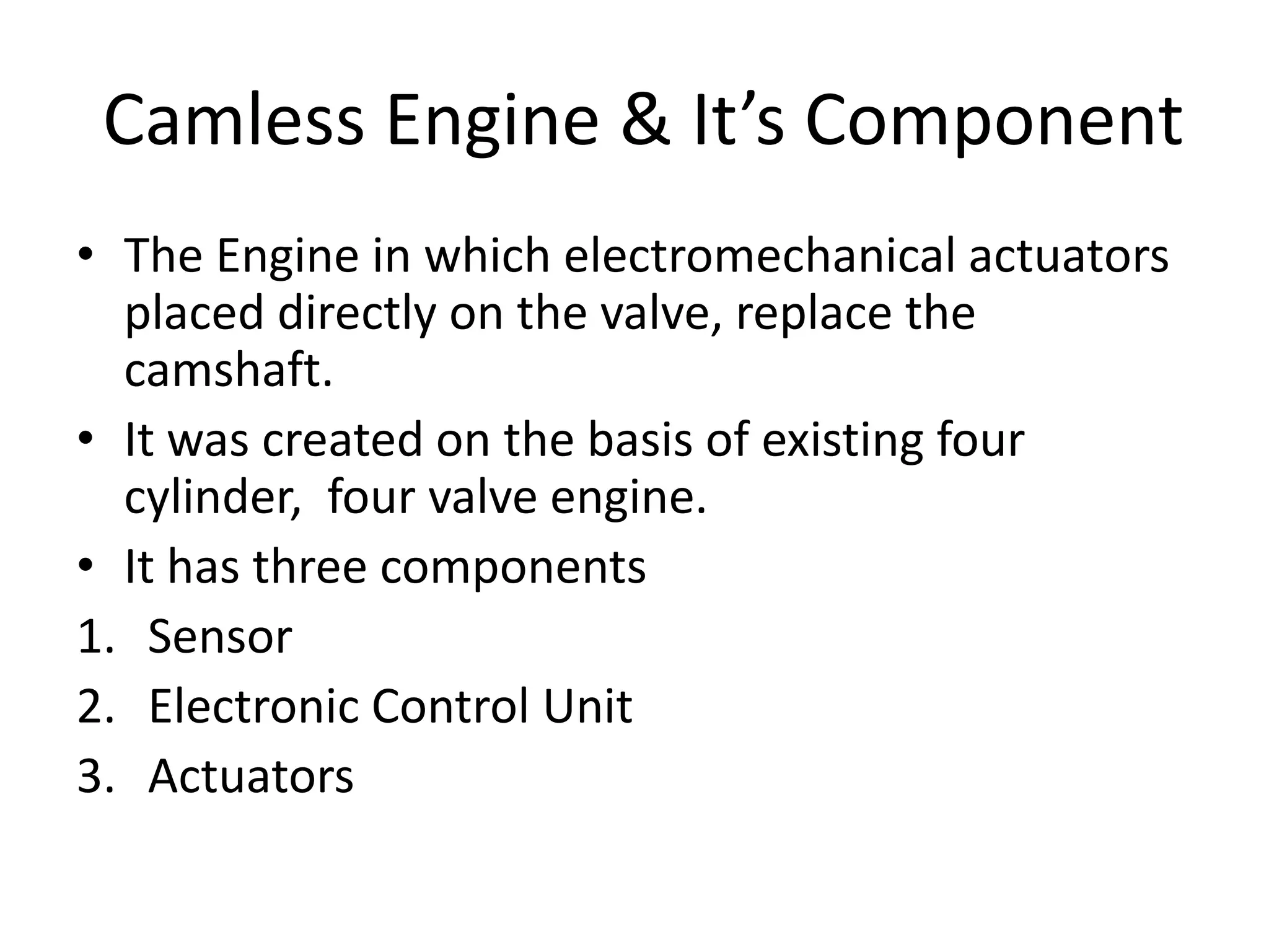 Camless engine | PPTX