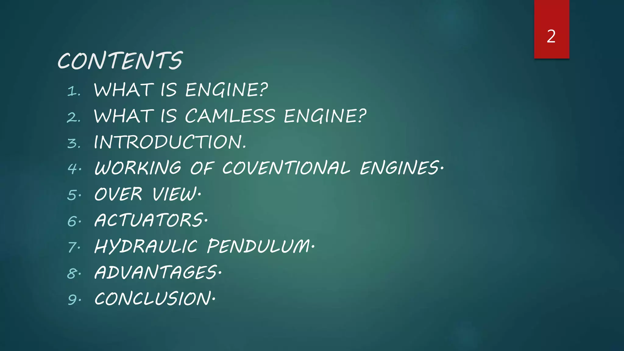 CAMLESS ENGINE | PPTX