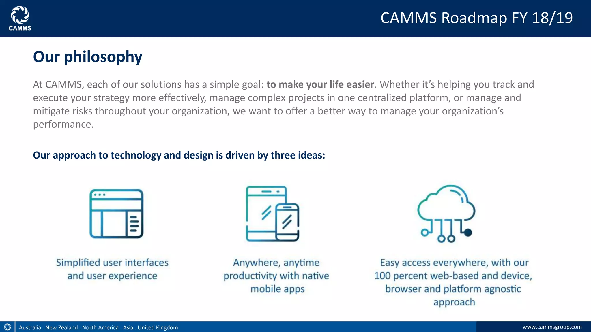 Camms roadmap-2018-2019-aus | PPT
