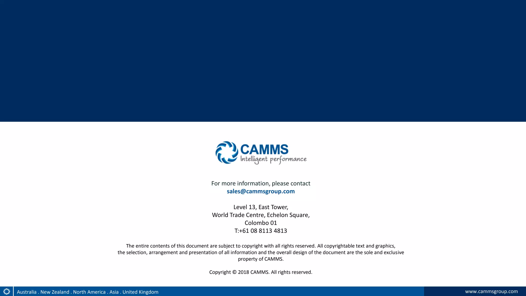 Camms roadmap-2018-2019-aus | PPT