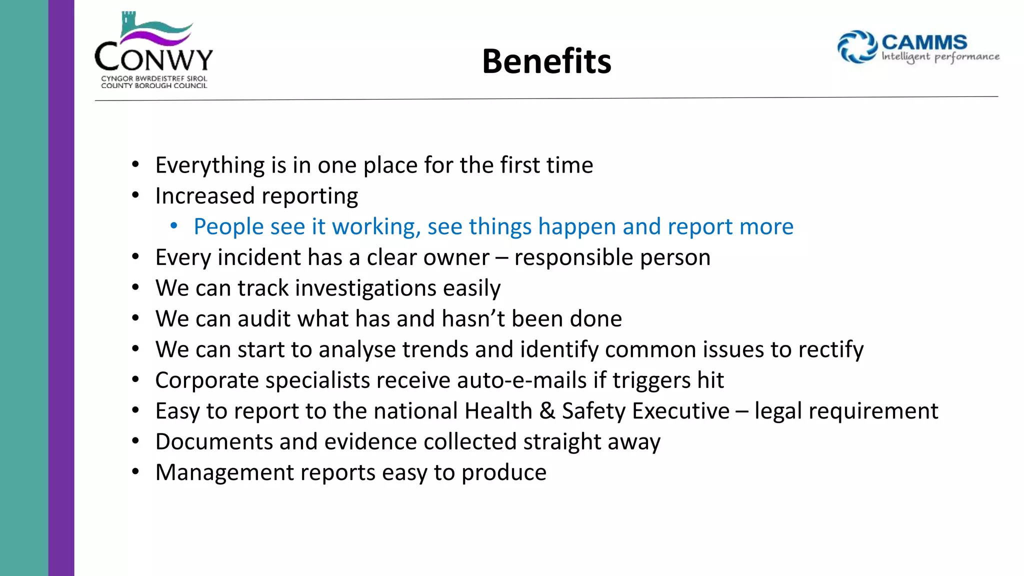 CAMMS' Incident Management Webinar | PPT