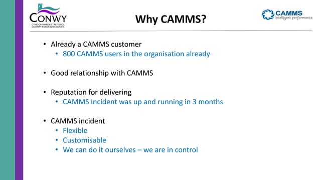 CAMMS' Incident Management Webinar | PPT