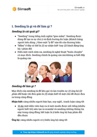 Cẩm nang Seeding 2019 - Nghệ thuật buôn chuyện online ( by Slimsoft.vn ...