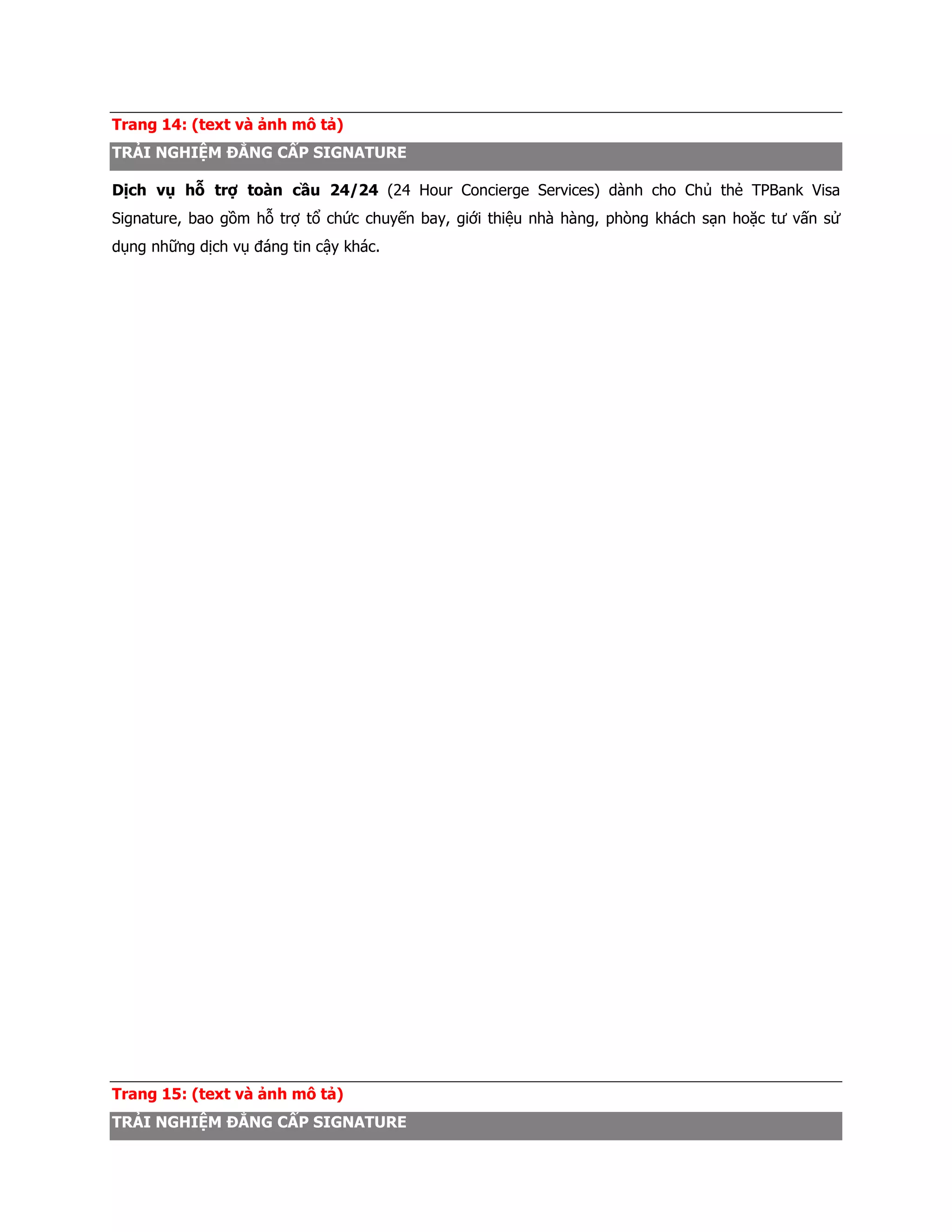 CẨM NANG THẺ TPBANK VISA SIGNATURE | DOCX