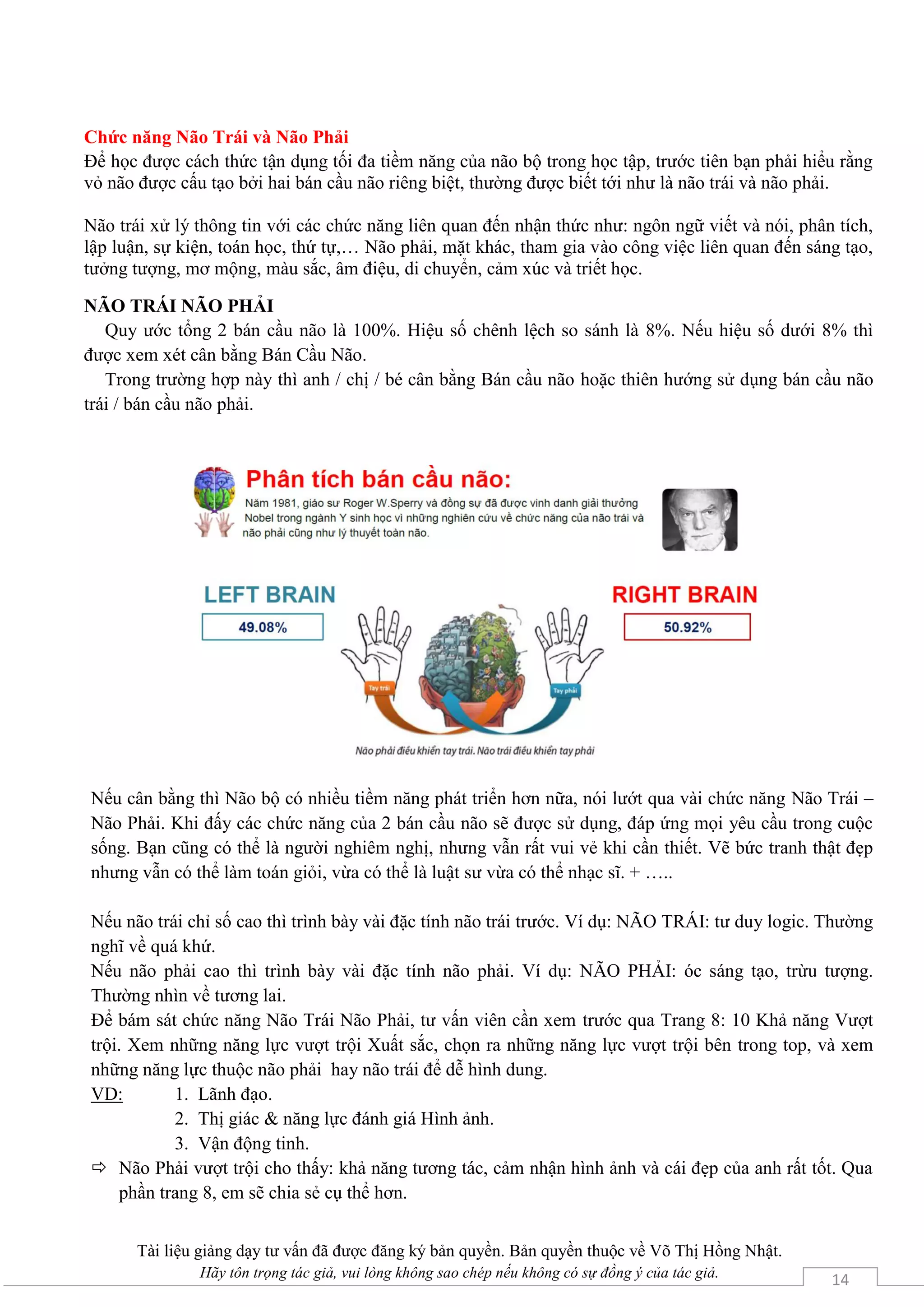 Cẩm Nang Tư Vấn Báo Cáo Sinh Trắc Vân Tay (P2) | PDF