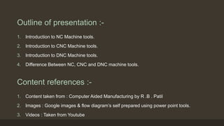 NC, CNC & DNC Machine | PPTX