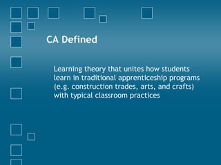 Application of Cognitive Apprenticeship Model (CA) to Library ...