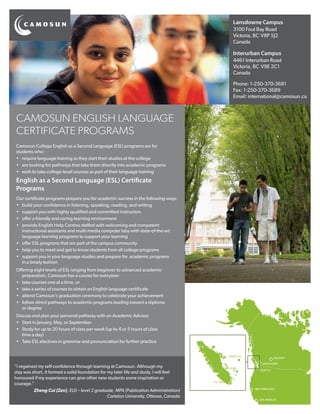 Camosun college welcome-esl-2015 | PDF