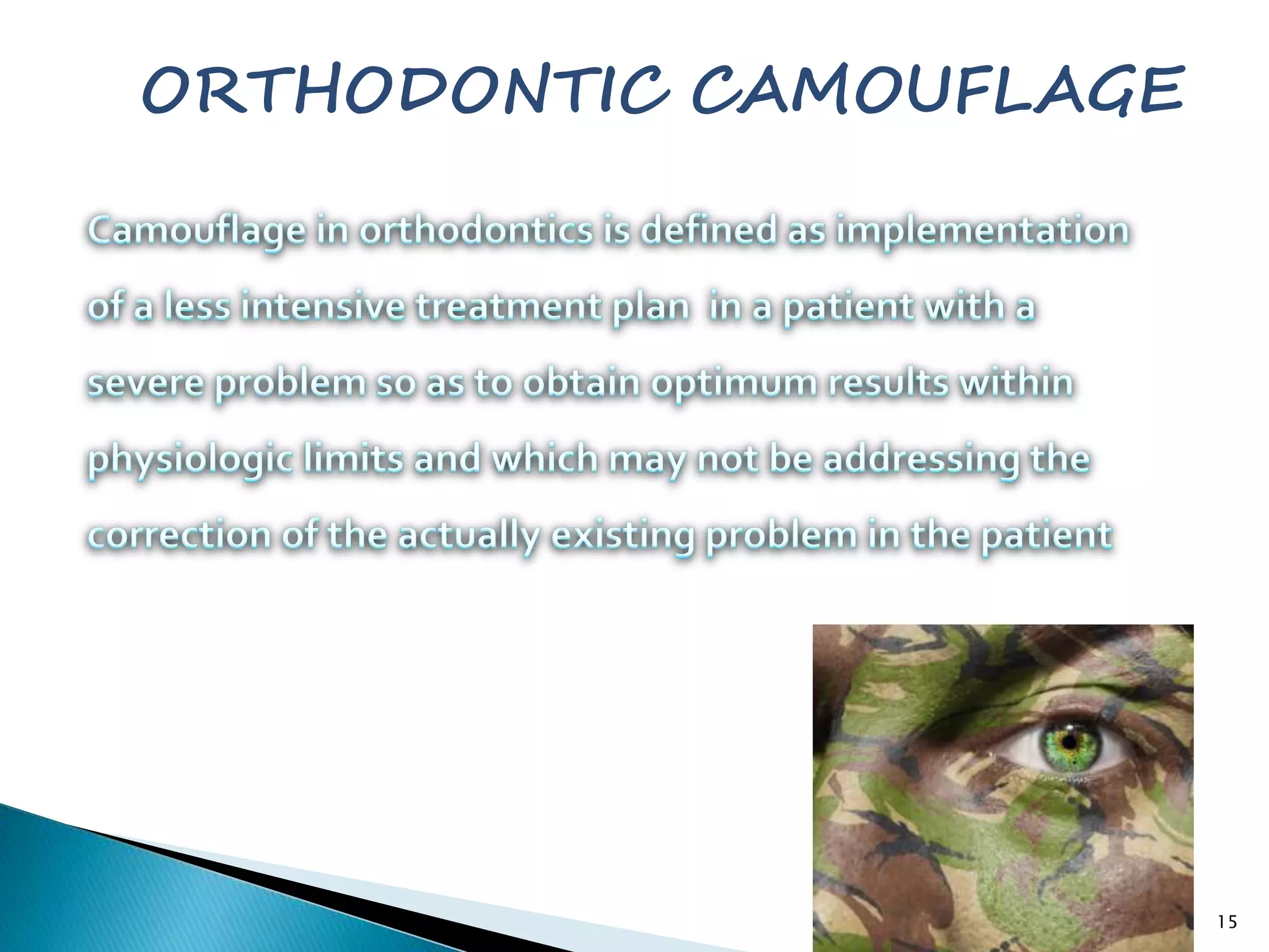 Camouflage in orthodontics | PPTX