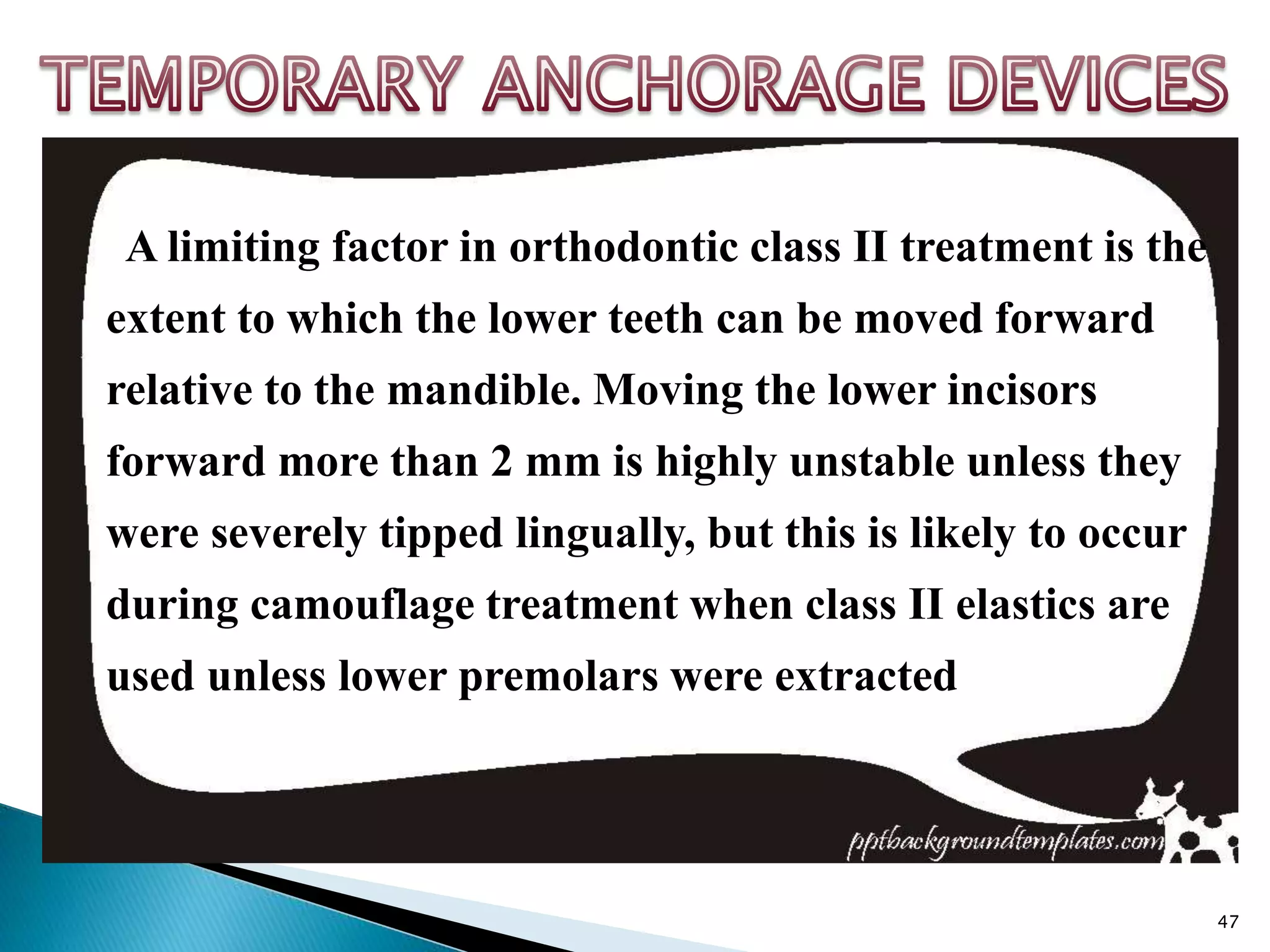 Camouflage in orthodontics | PPTX