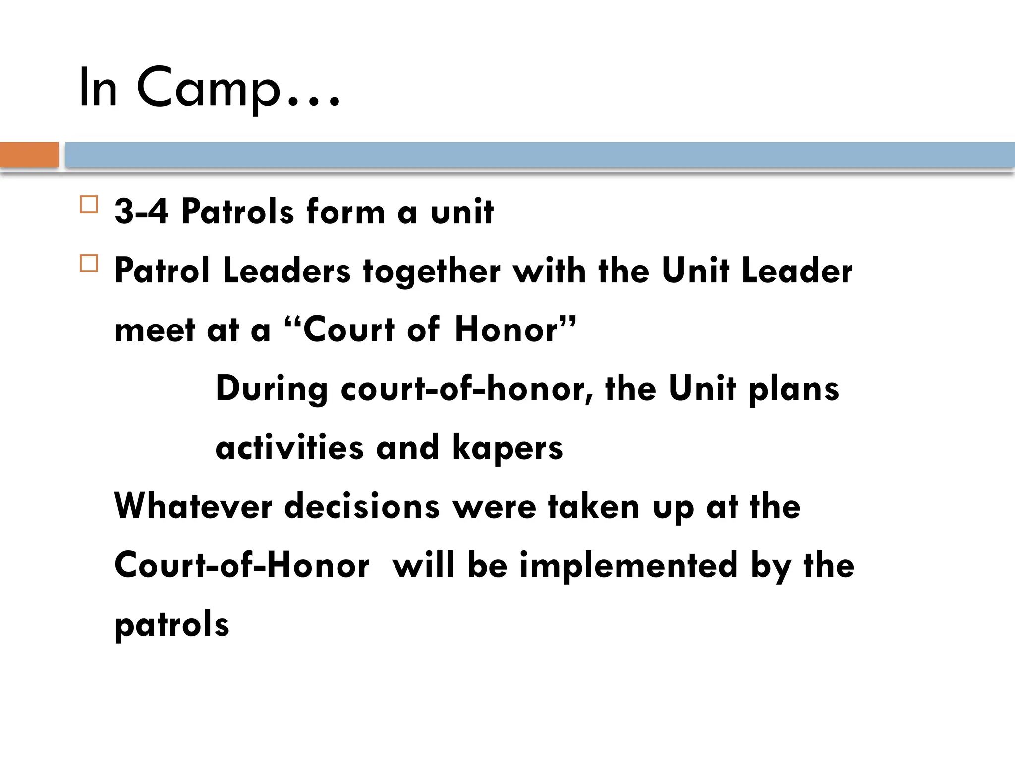 CAMP-ORGANIZATION.pptx a presentation for Girl Scouting | PPTX