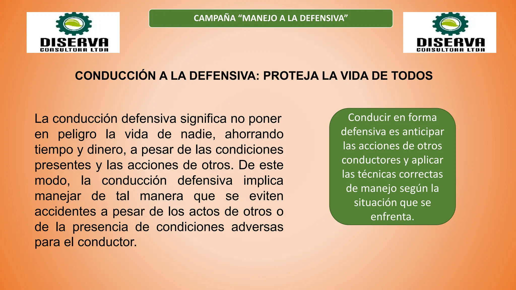 Campaña manejo a la defensiva diapositivas | PPTX