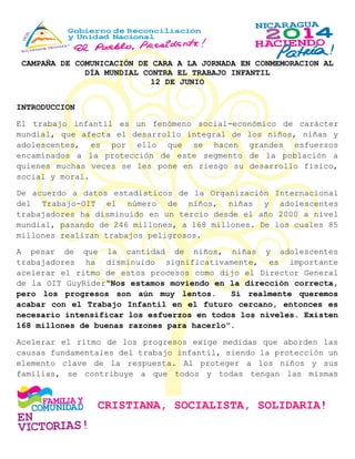 Campaña de comunicación "Ampliemos la protección social, eliminemos el ...
