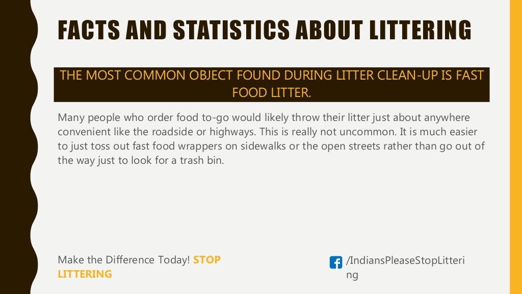 FACTS AND STATISTICS ABOUT LITTERING