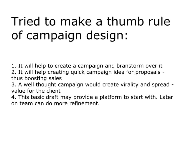 Campaign Design Decoded | PPT
