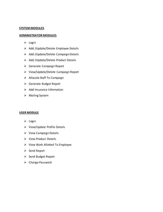 Campaign information system | PDF