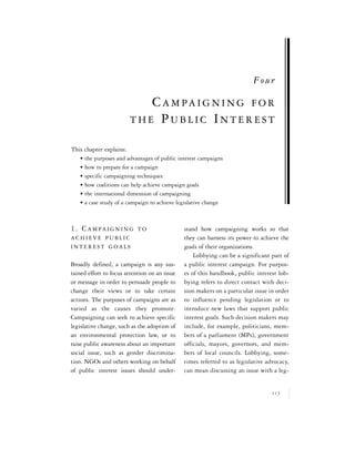 Campaigning For The Public Interest | PDF