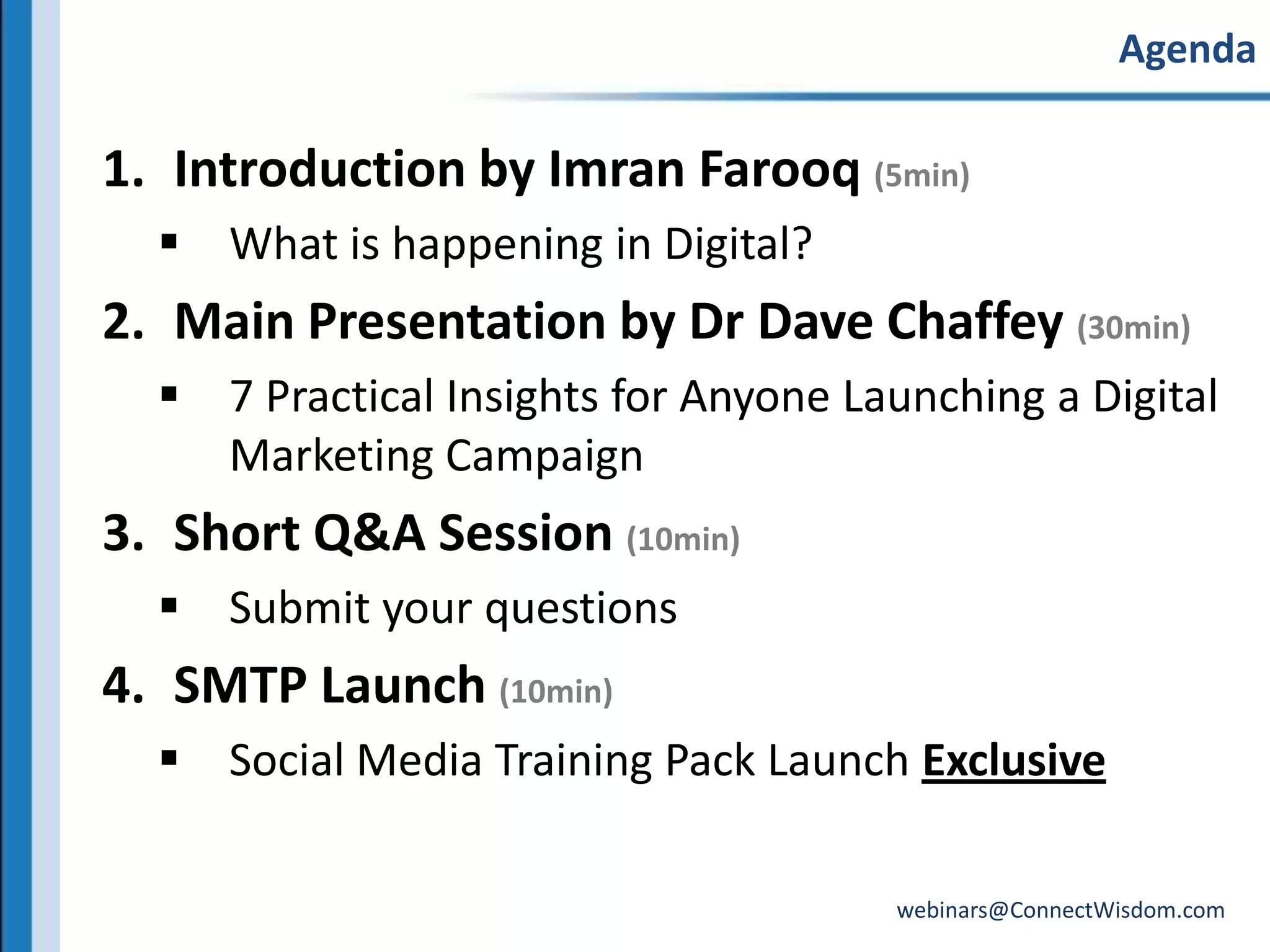 Campaign launch techniques - Dave Chaffey - smart insights | PPT
