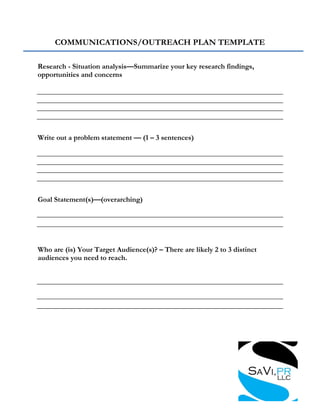 Campaign Outreach Plan | PDF | Business | Business and Finance