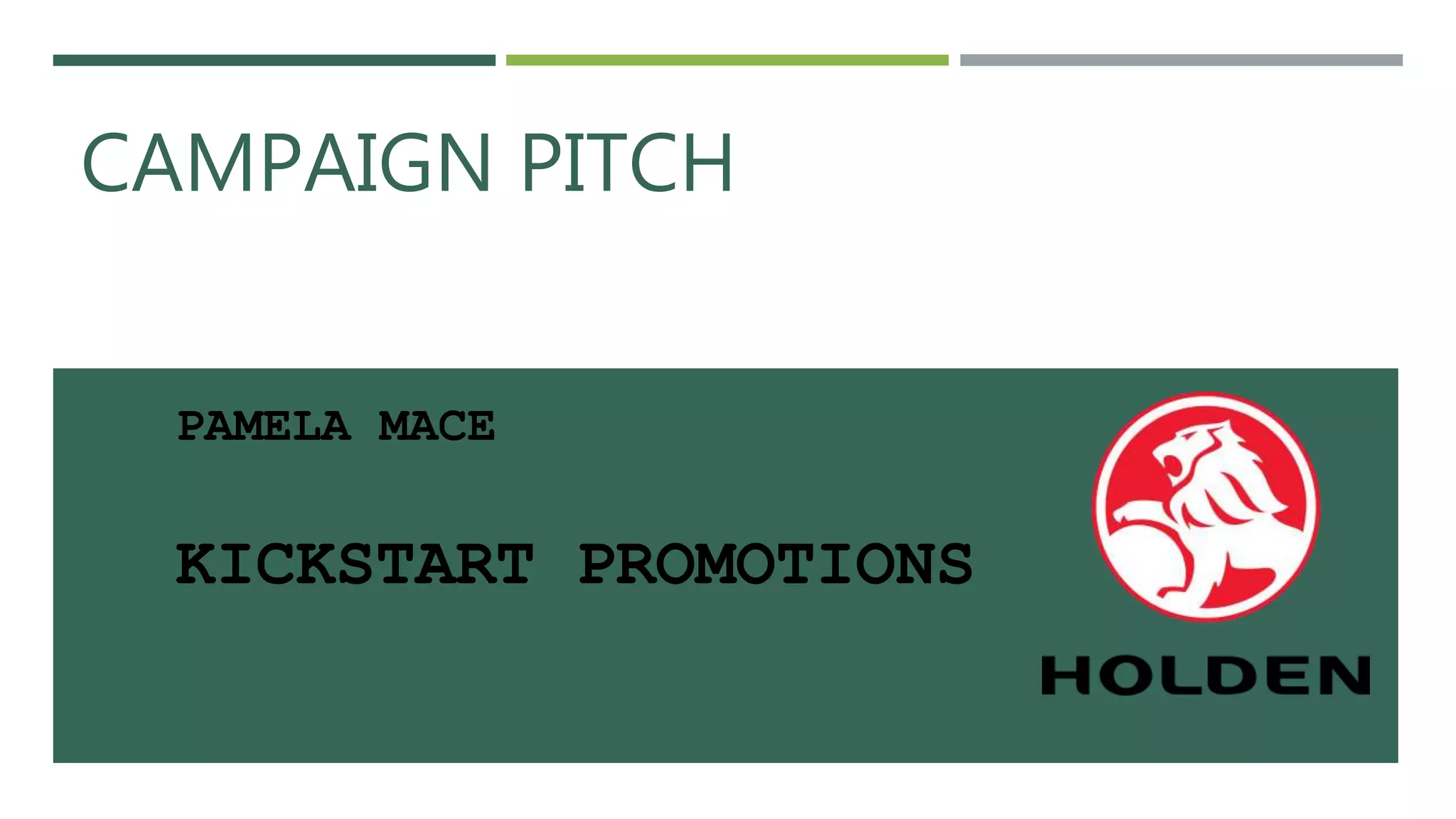 Campaign Pitch | PPT