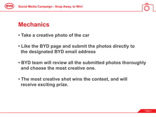 BYD automobile social media campaign. | PDF