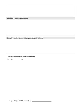Campaign request form-pre admit | DOC | Education