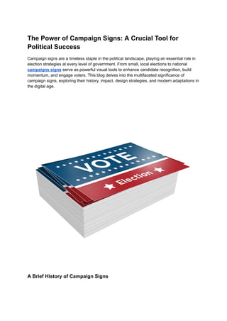 Custom Campaign Signs | High-Quality Political Yard Signs | PDF ...